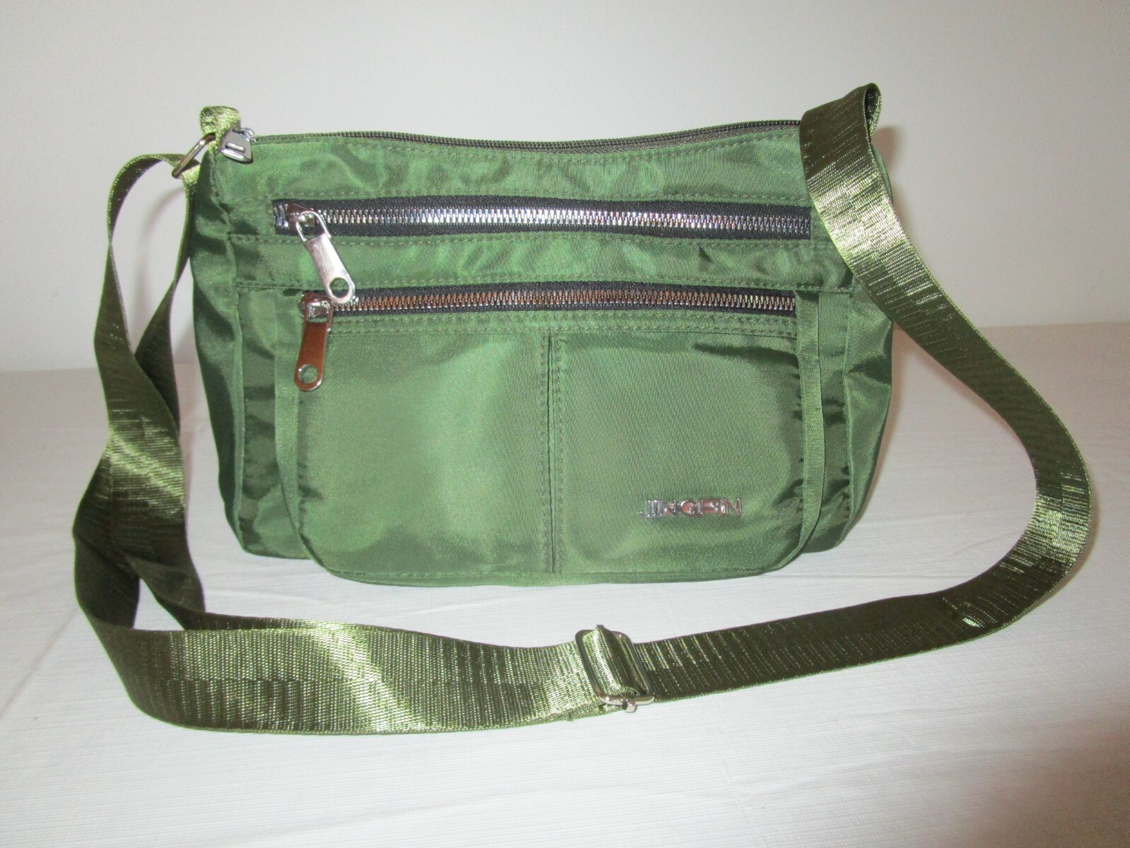 Jingpin Olive Green Shoulder/Crossbody Padded Purse T… - Gem