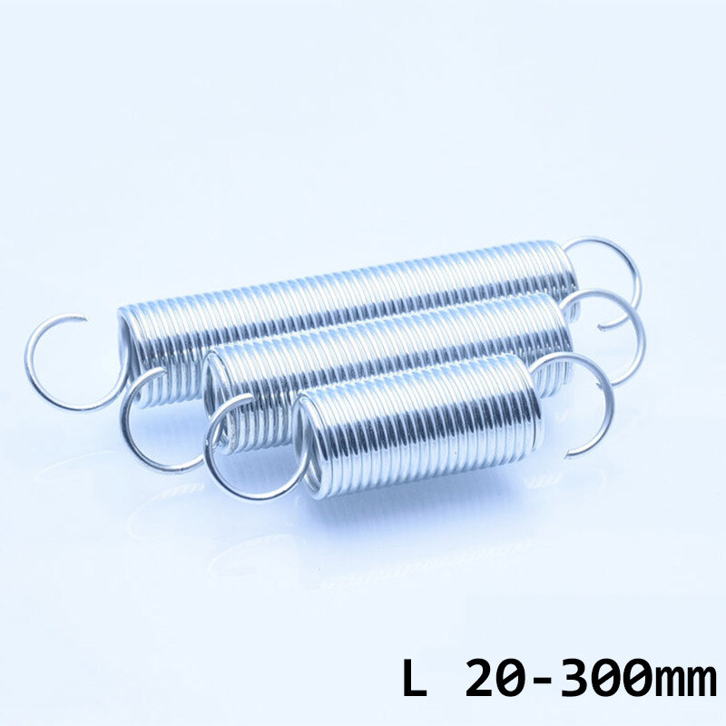 Hook Extension Springs Wire Dia 0.3mm Galvanised Spring Steel Tension ...