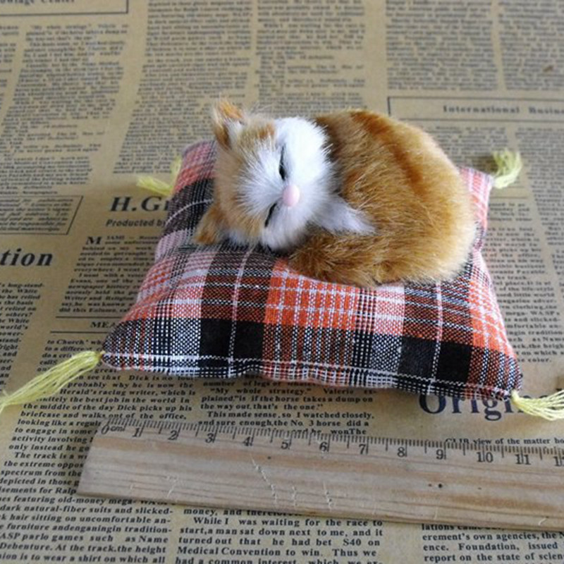 Cute Plush Stuffed Toy Sleeping Cat Simulation Animal Kids Doll Gift | eBay