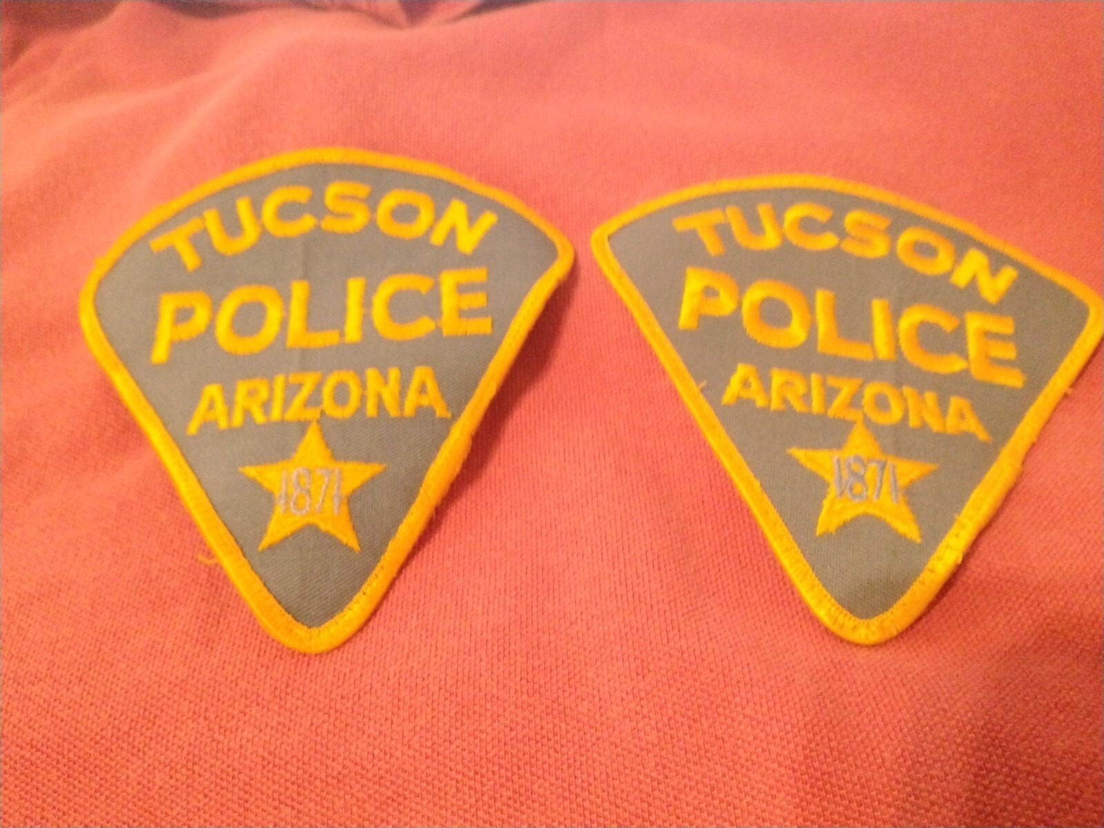 2 Vintage Tucson Arizona AZ Police Department Patches Sewn 5 inches ...