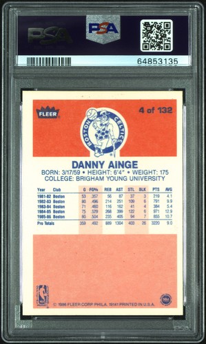 1986 Fleer #4 Danny Ainge PSA 8 | eBay