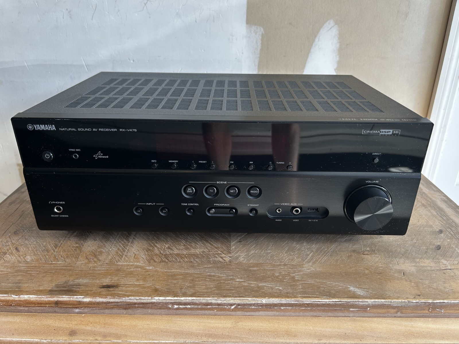 Yamaha Receiver RX-V475 Natural Sound 5.1 80W/Ch Network 3D HDMI AV ...
