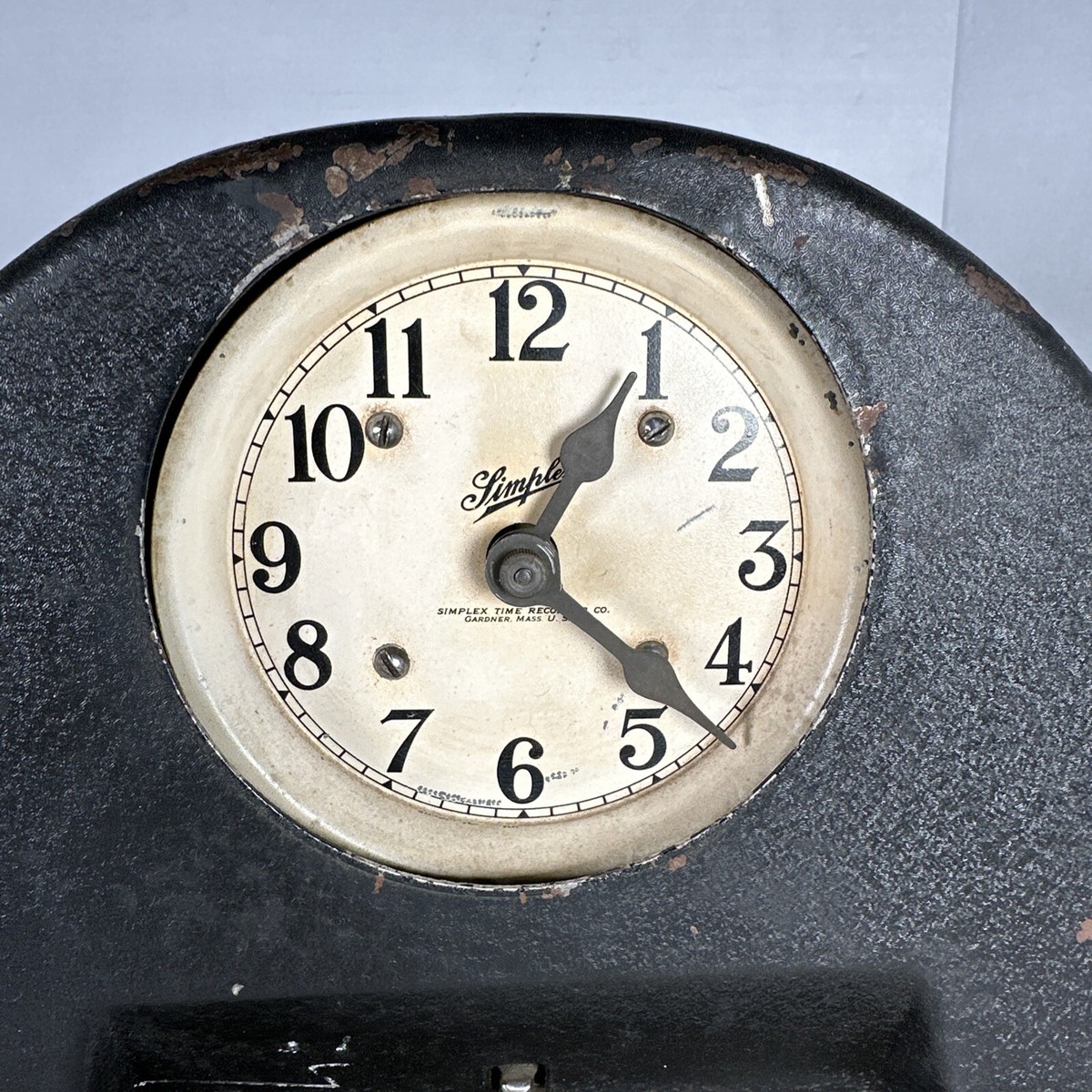 Vintage Simplex Time Clock Punch Card Recorder Electric Time Clock,
