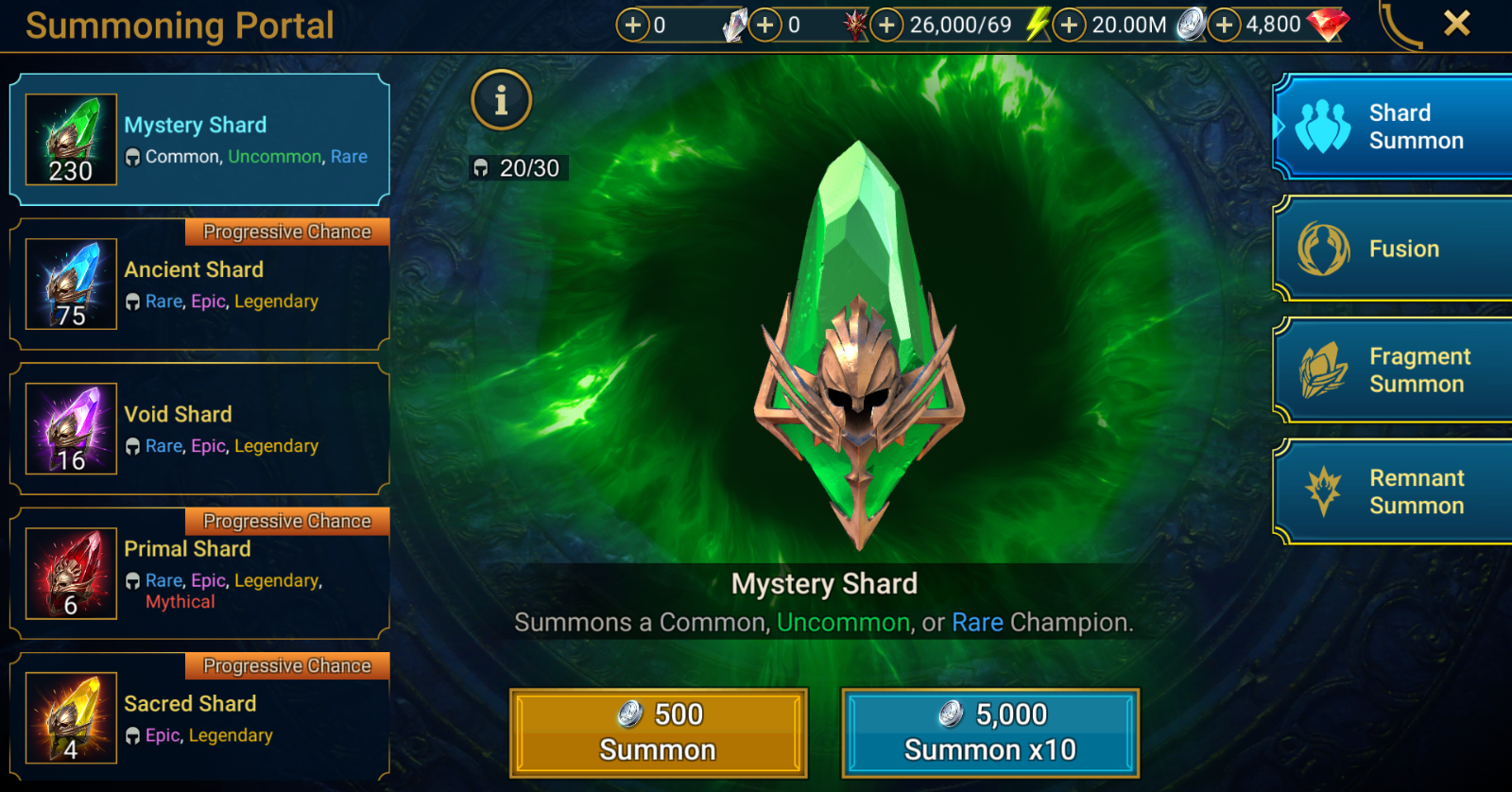 Raid Shadow Legends |Start: 74 Ancient, 16 Void, 6 Primal, 4 Sacred ...