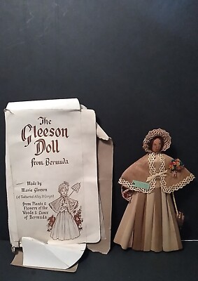 12" Rare Marie Gleeson Doll Bermuda w Banana Leaf, Nuts, Flowers ...