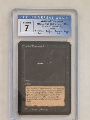 Word of Command Limited Edition Alpha # 136 Magic the Gathering BGS 8 ...