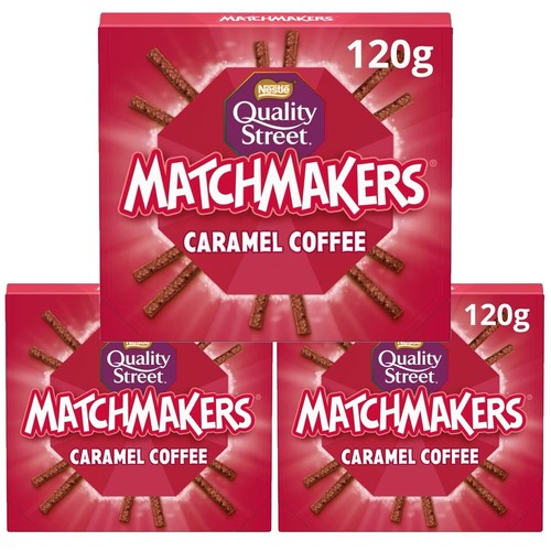 3 X Caramel Coffee Matchmakers 120g Nestle Quality Street Chocolate ...