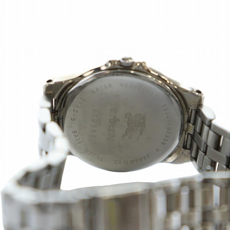 Used Burberrys Watch Quartz Logo Roman Silver Color 5530-F52339 GY18 ...