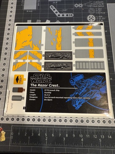 LEGO Star Wars 75331 The Razor Crest - Sticker Sheet - BRAND NEW ...