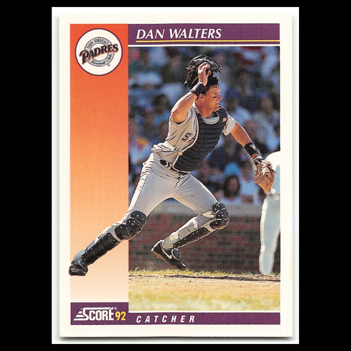 Dan Walters #109T 1992 Score Rookie - Traded San Diego Padres Baseball ...