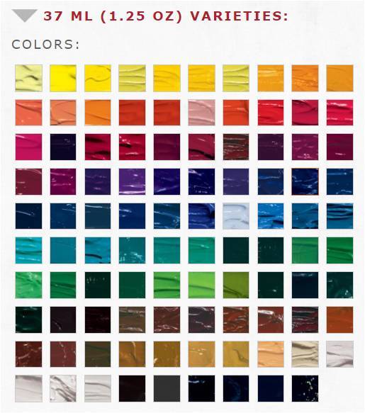 Oil Paint Color Names