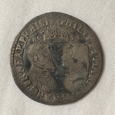 1554 Philip II and Mary I Silver Hammered Shilling | eBay