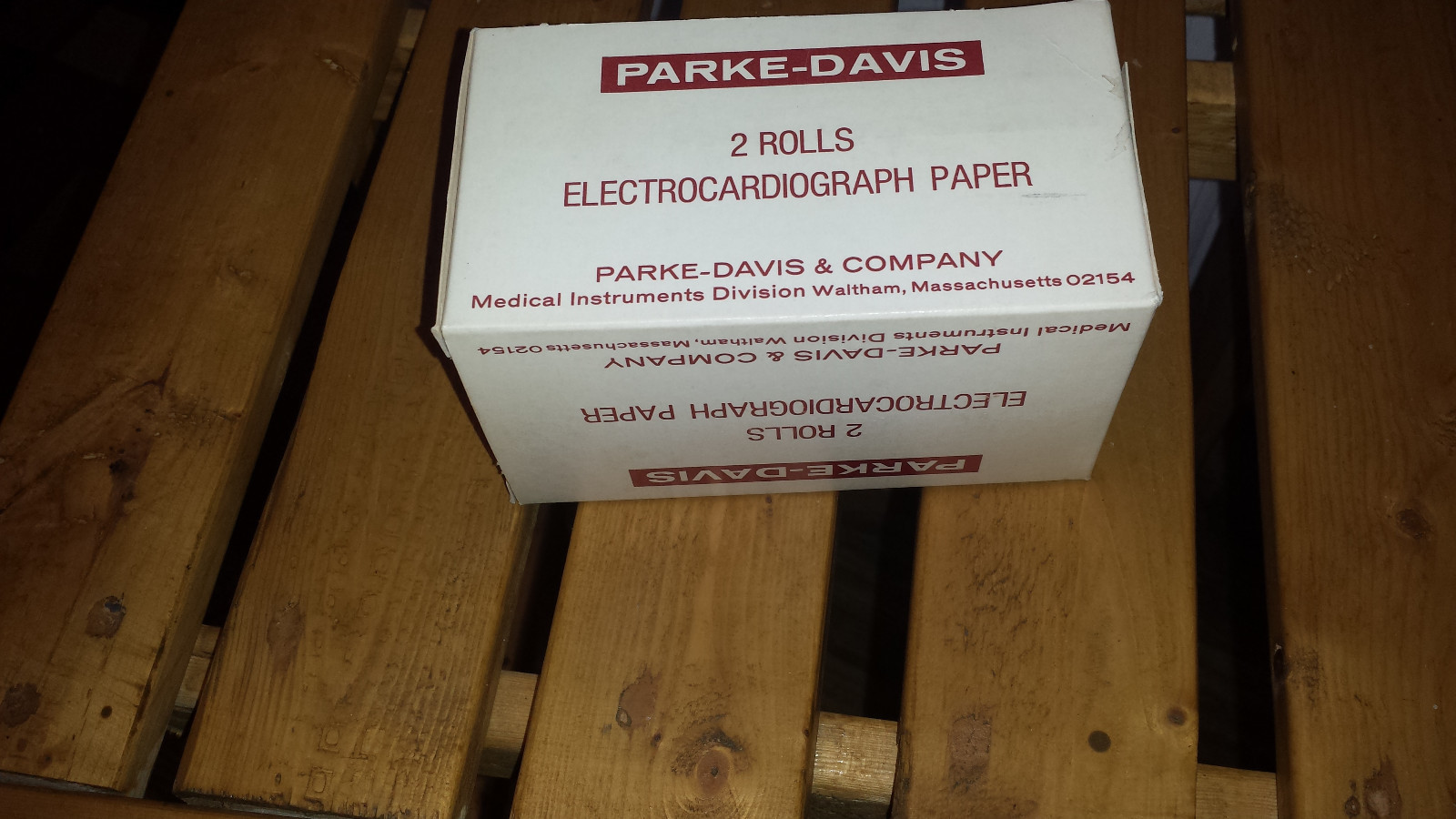 Vintage Parke-Davis 2 roll box of Electrocardiograph Paper50 mm X 150 ...