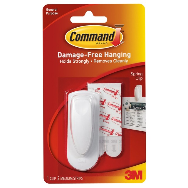 Command Spring Clip with Adhesive Strips - 1/PK for sale online | eBay