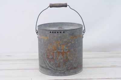 Early Vintage Red One Piece Old Pal Bait Bucket Galvanized Minnow ...