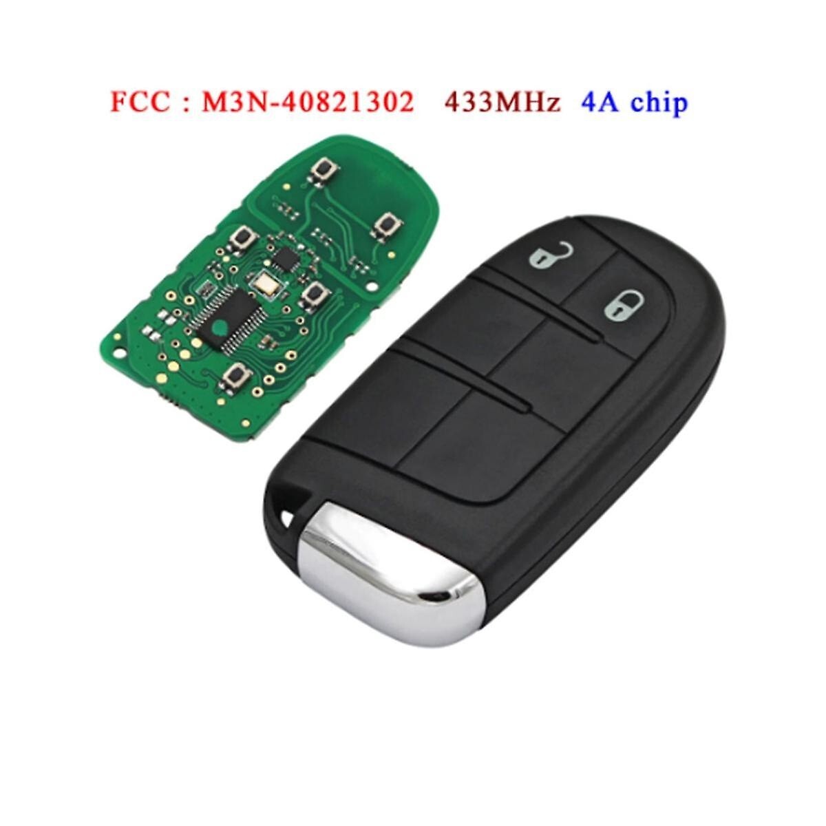 Remote Control for Fiat 500x Freemont Jeep Compass 433mhz Duplicate Key ...