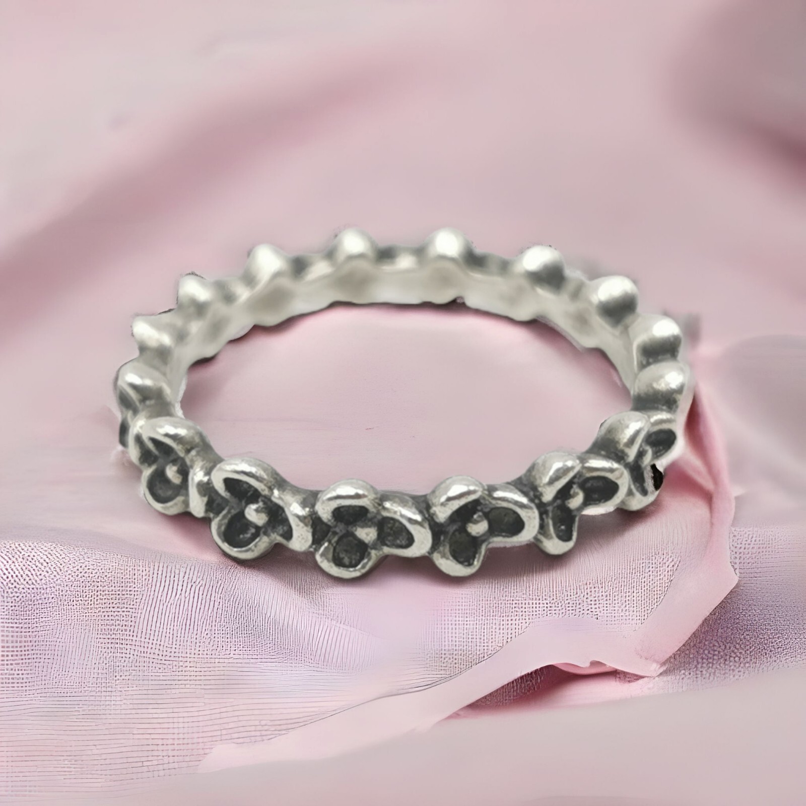 RETIRED Pandora Silver Floral Elegance / Wanda's Gard… - Gem