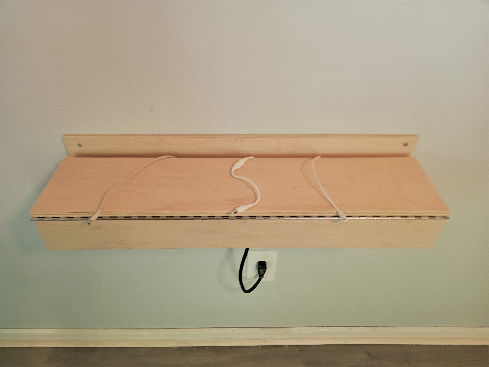 Cable Hiding Shelf | Cord Organizer Management Desk USB Cell Phone ...