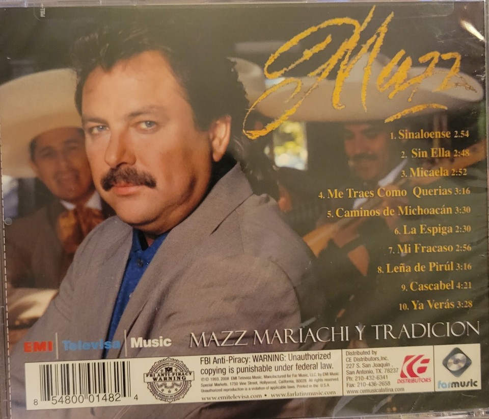 Mazz Mariachi Y Tradicion by Mazz (CD, Aug-1996, EMI Music Distribution ...