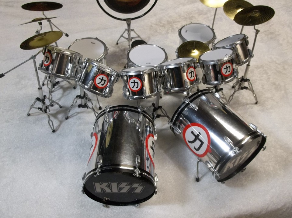 KISS MINIATURE REPLICA CHIKARA MINI CRAZY NIGHTS TOUR DRUM KIT MODEL ...
