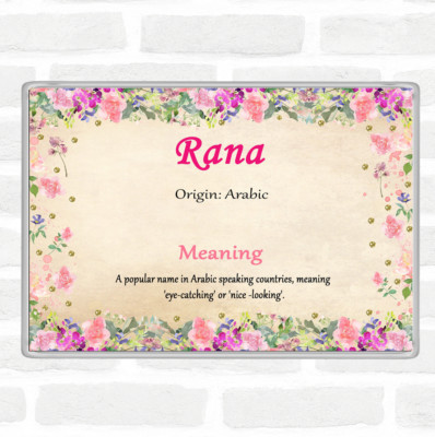Rana Name Meaning Jumbo Fridge Magnet Floral | eBay UK