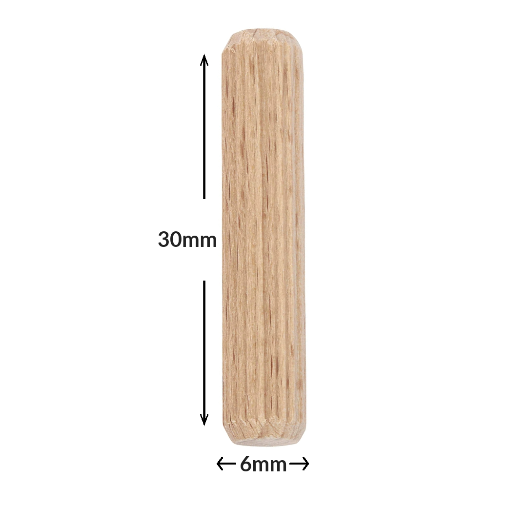 Wooden Dowels 6mm / 8mm / 10mm / 12mm Fluted Pin Wood DIY | eBay UK