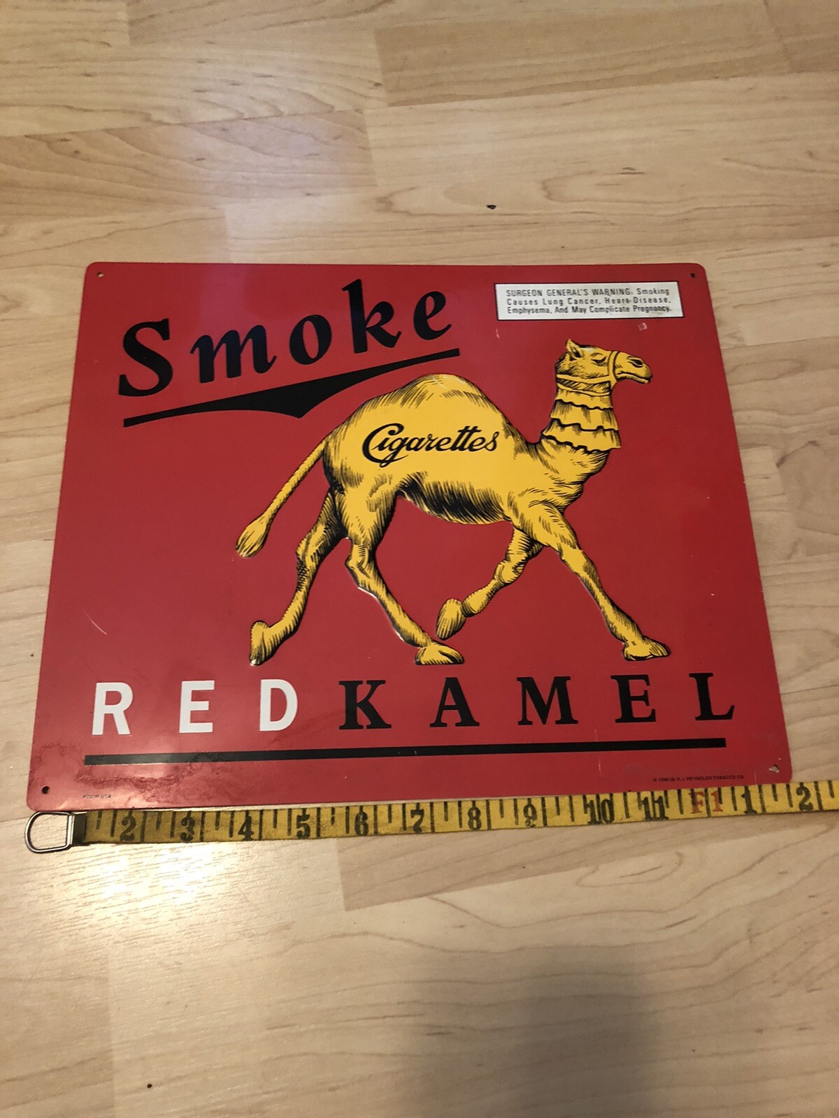 Vintage Red Kamel Cigarettes Camel Tobacco 13.5 Metal Flange Sign 1996 ...