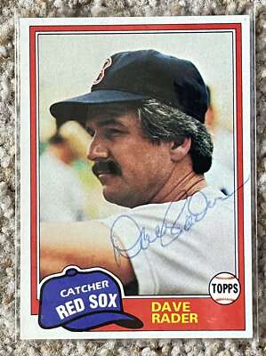 Dave Rader signed 1981 Topps - Red Sox | eBay