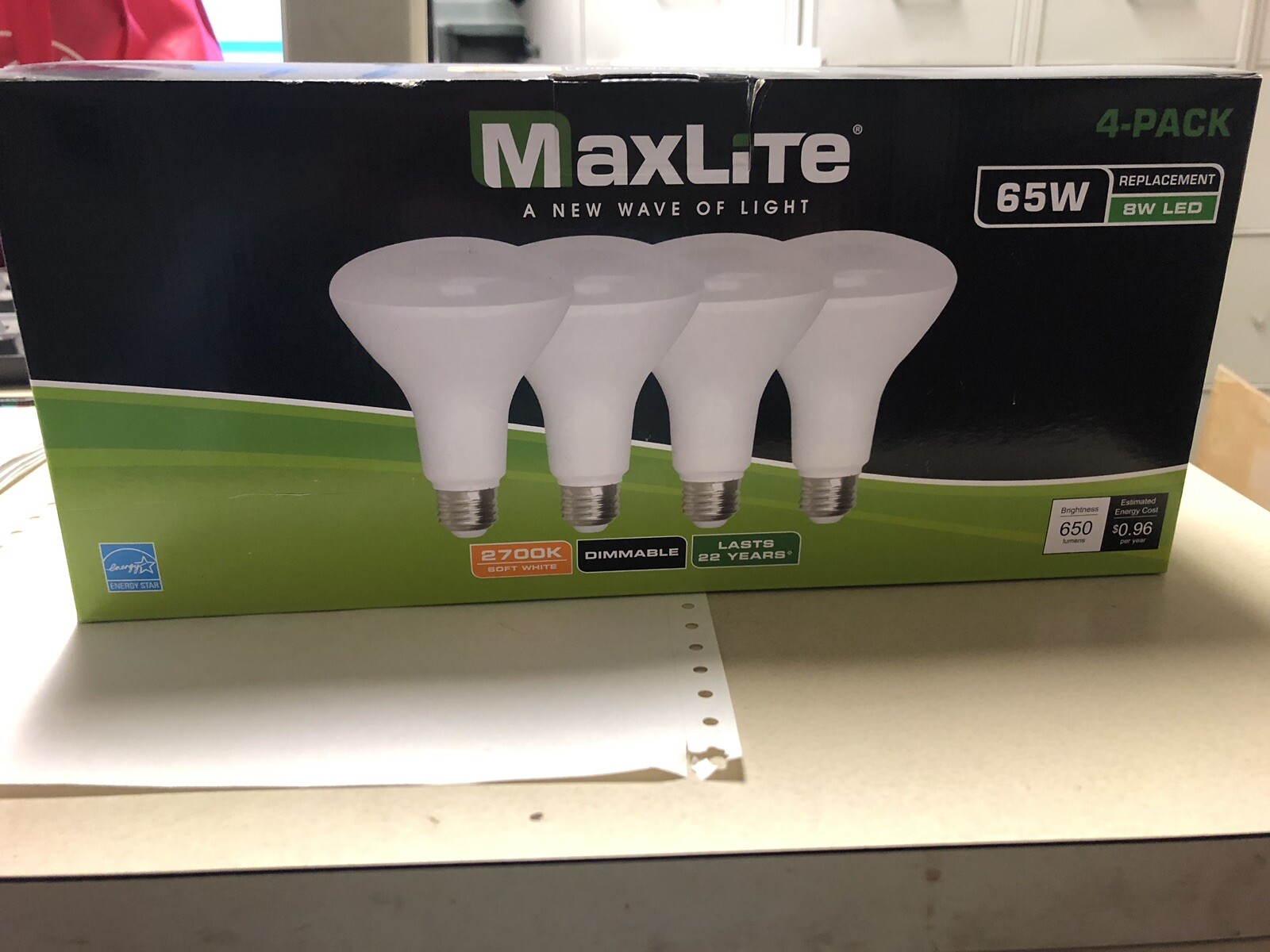 MaxLite Flood LED Bulb, 8W - 65W 650 Lumens Dimmable 4 Pack BR30 | eBay