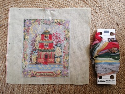 Trammed TAPESTRY Canvas AUTUMN With Wools by Radum 31x25cm | eBay