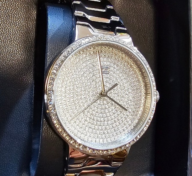 Tommy Hilfiger 1781998 Watch With 36mm Silver Face With & Silver ...