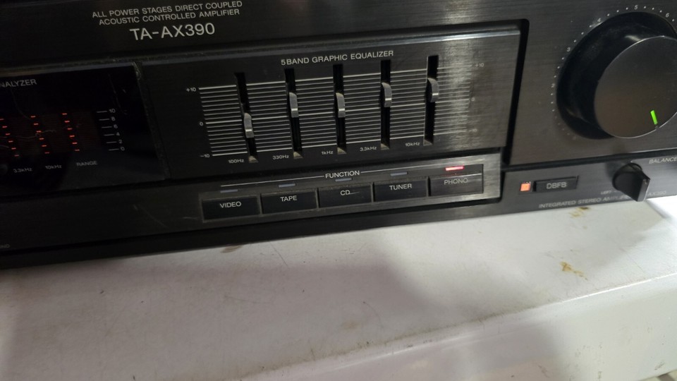 SONY TA-AX390 5-Band Acoustic Equalizer Integrated Amplifier Low SOUND ...