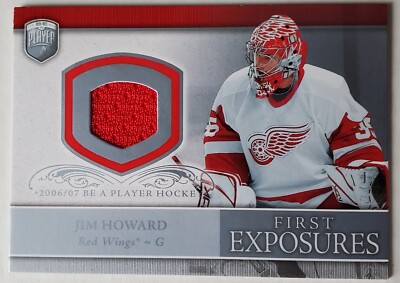 2006-07 Jim Howard Rookie First Exposures Jersey Card Red Wings Jimmy # ...