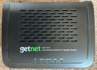 Getnet GA-121A Fast Ethernet ADSL2/2+ Modem Router | eBay UK