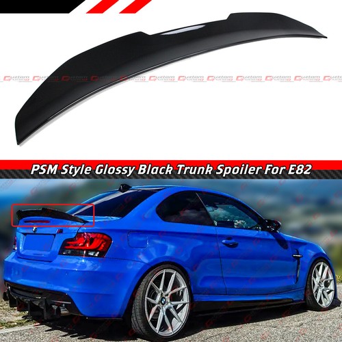 FOR 2007-2013 BMW E82 1 SERIES COUPE PSM STYLE GLOSSY BLACK TRUNK ...