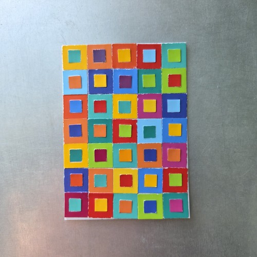 ACEO Original Geometric Squares Collage Paint Samples No 230 | eBay