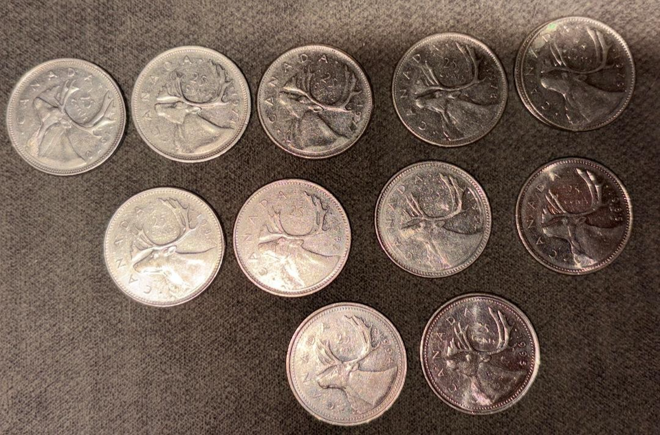 200+ Canadian Coin Lot (pennies, nickels, dimes, quarters) | eBay
