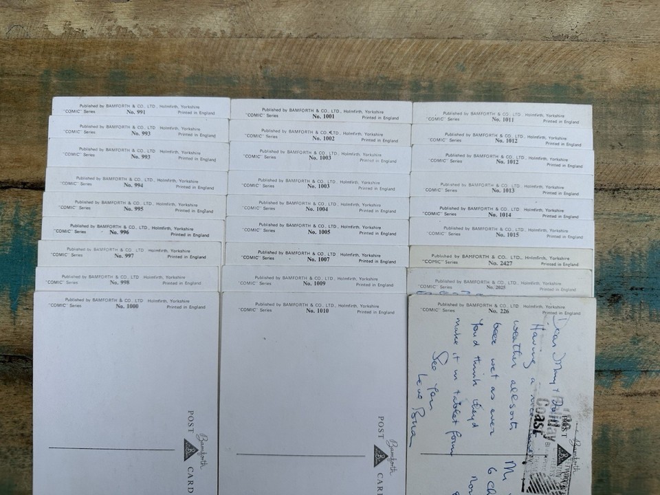 Collection of 27 Bamforth Comic Saucy Seaside Postcards - Job Lot ...