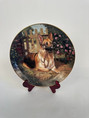 Danbury Mint German Shepherd Dog 8" Collector Plate "Patience" | eBay