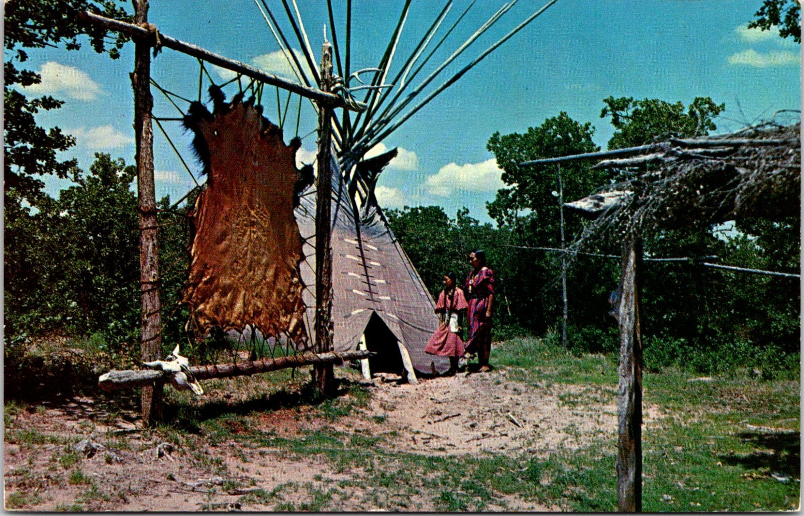 Postcard Indian City Plains Delores Rebecca Buffalo Teepee Anadarko ...