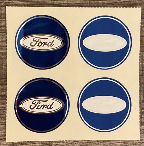Ford Vintage Set Of 4 Decals Spinner Wheel Center Cap | 1.75" Dia ...