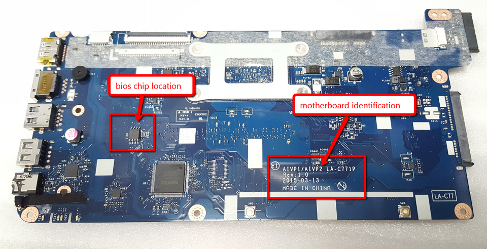 Lenovo ideapad 100-14IBY, 100-15IBY BIOS Chip, NEW, Pre-programmed, No ...