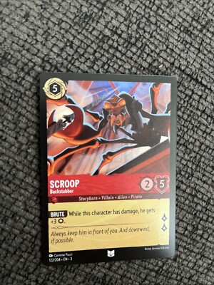 Disney Lorcana: Into The Inklands Scroop “Backstabber” 122/204 Uncommon ...