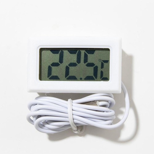 Mini Temperatur Thermometer Anzeige digital mit Fühler schwarz Kabel ...