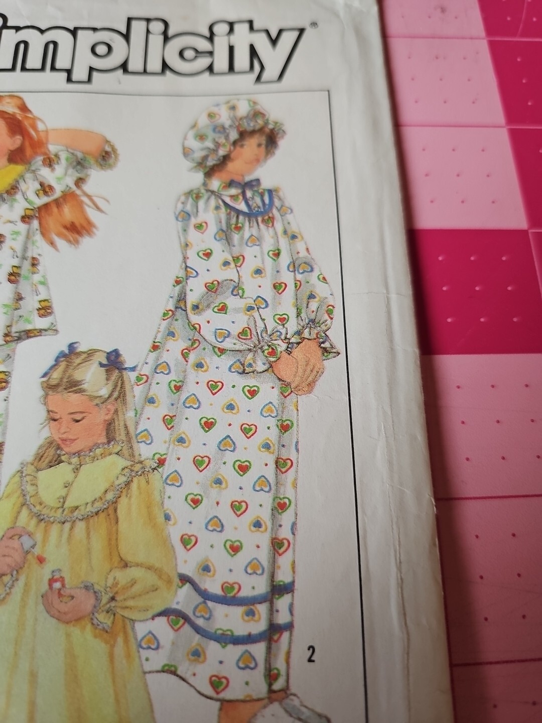 Simplicity Pattern 8942 Girls Nightgown Nightcap Pajamas Size Large 30 ...