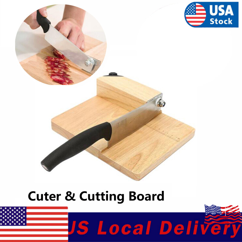 Biltong Cutter Jerky Slicer Beef Cutter Knife Slicer With Wood Cutting ...