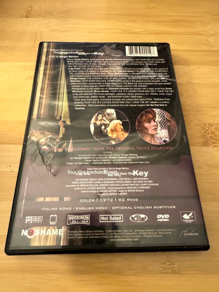 Your Vice is a Locked Room and Only I Have the Key DVD Sergio Martino ...