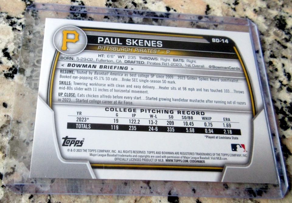 OLIVIA DUNNE Livvy Dunne Leaf RC PAUL SKENES Bowman 1st True Rookie ...