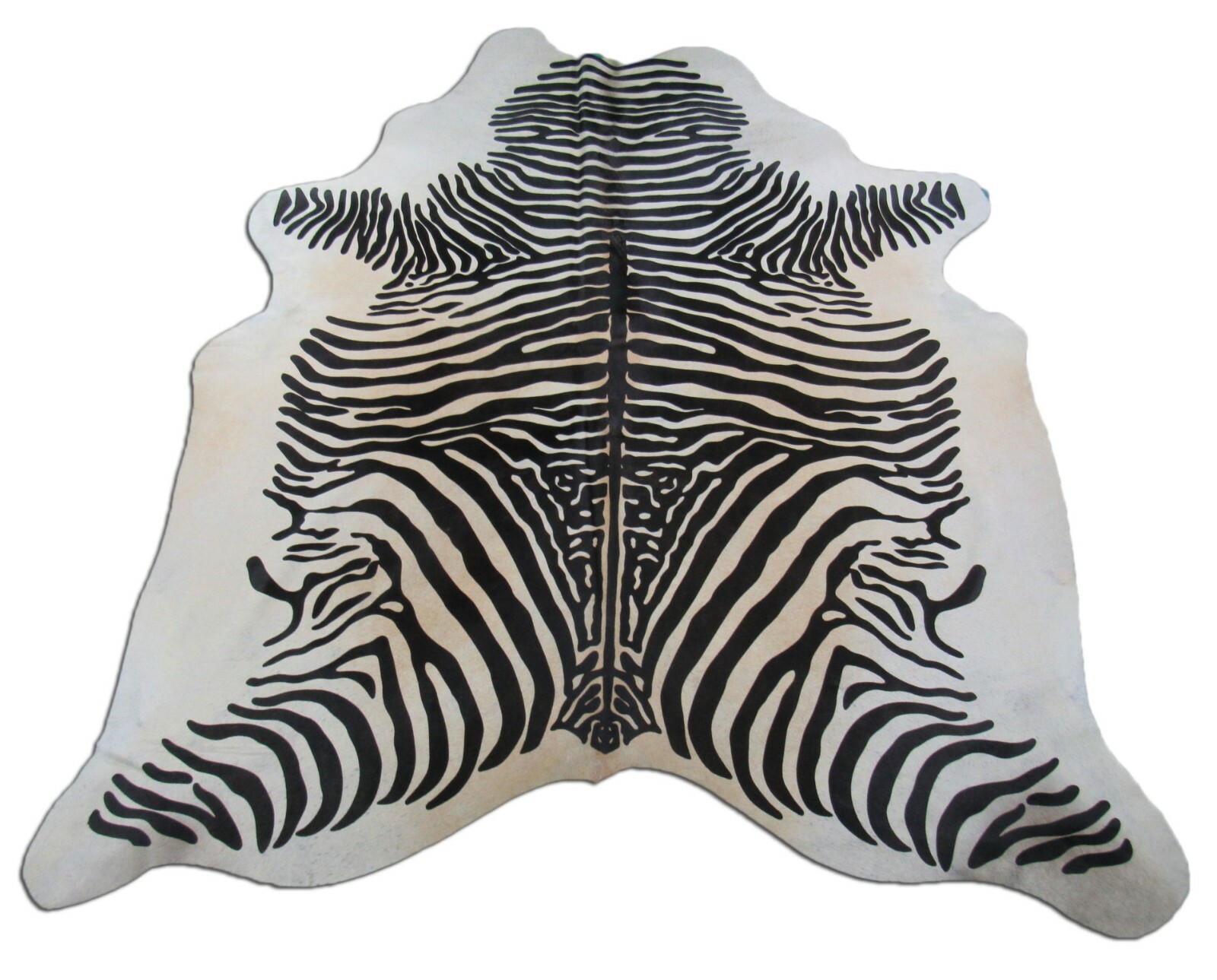 Zebra Cowhide Rug Size: 7' X 6' Zebra Print Brazil Cow Hide Rug | eBay