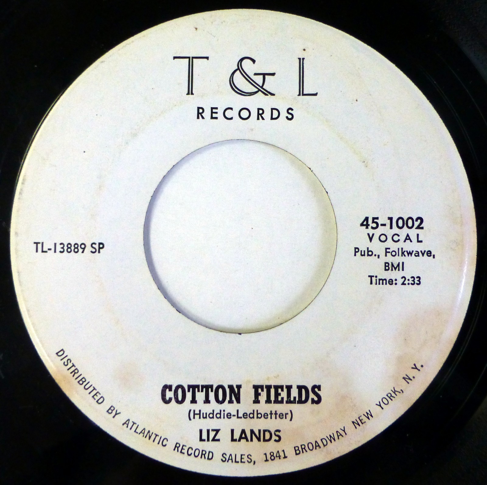 LIZ LANDS 45 Let It Be Me/Cotton Fields T&L RECORDS soul VG+ promo ...